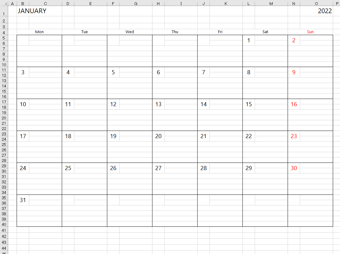 Simple Excel Calendar Template Web Studio Arachne